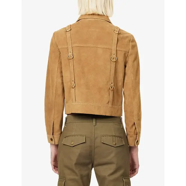 COACH Leather And Suede Jacket With Detachable Charms