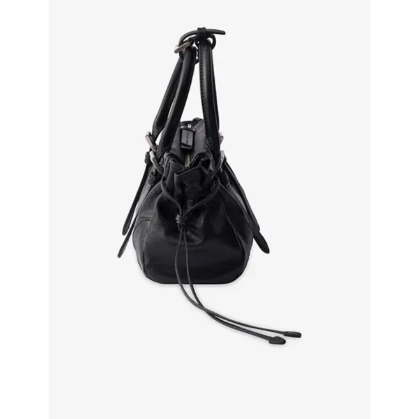 Prada Small Leather Shoulder Bag - Black