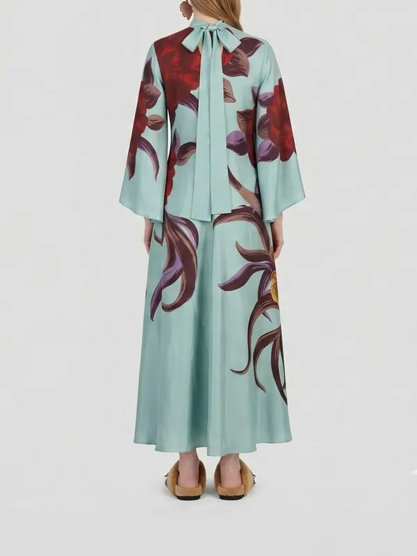La DoubleJ Floral Print Silk Tunic Dress