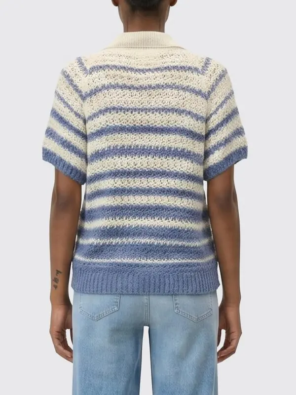 Closed Striped Knit Polo Sweater