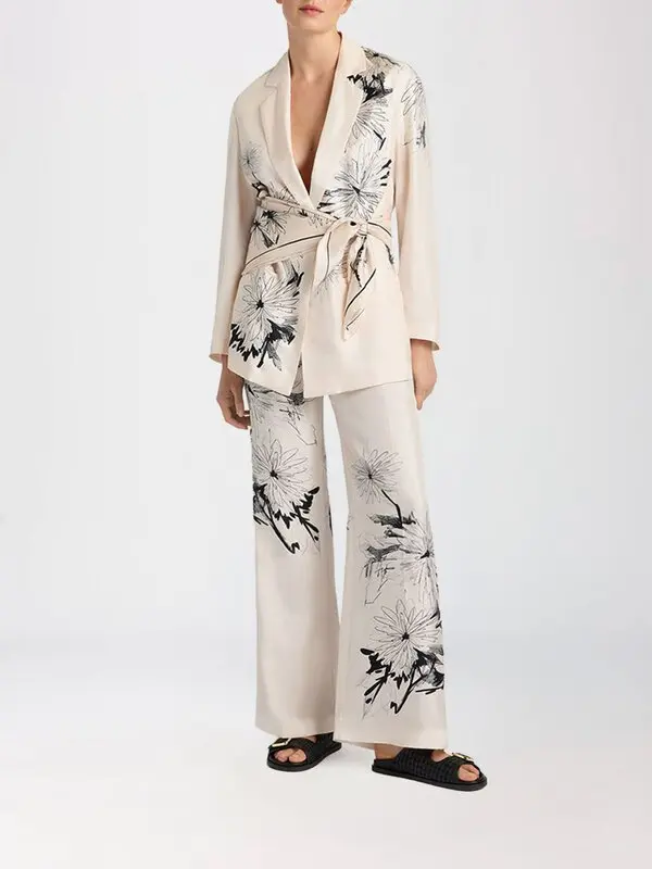 Momoni Printed Wide Leg Trousers