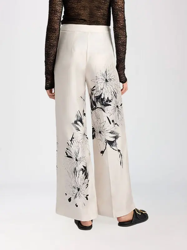 Momoni Printed Wide Leg Trousers
