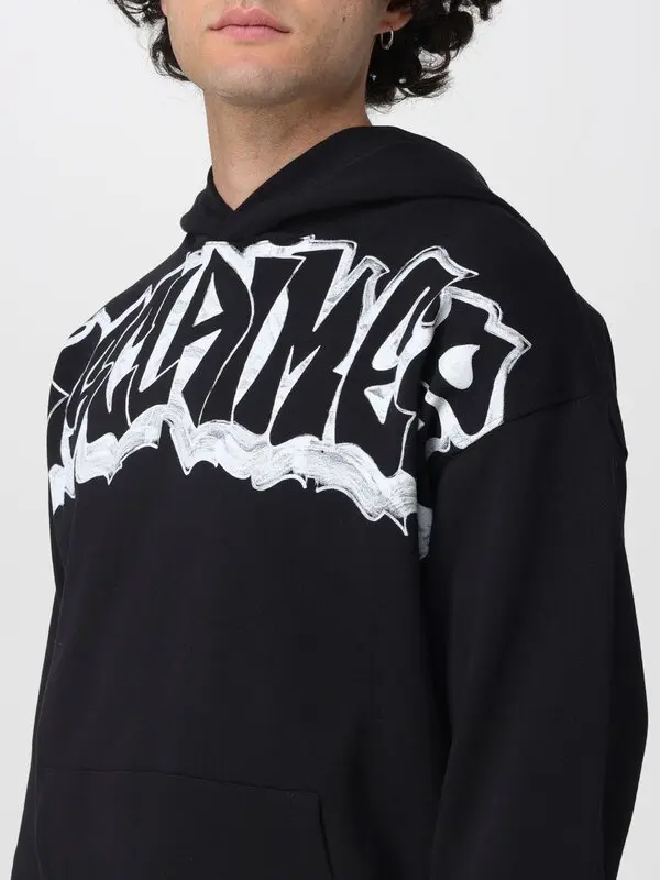 DISCLAIMER Graphic Print Hooded Sweatshirt