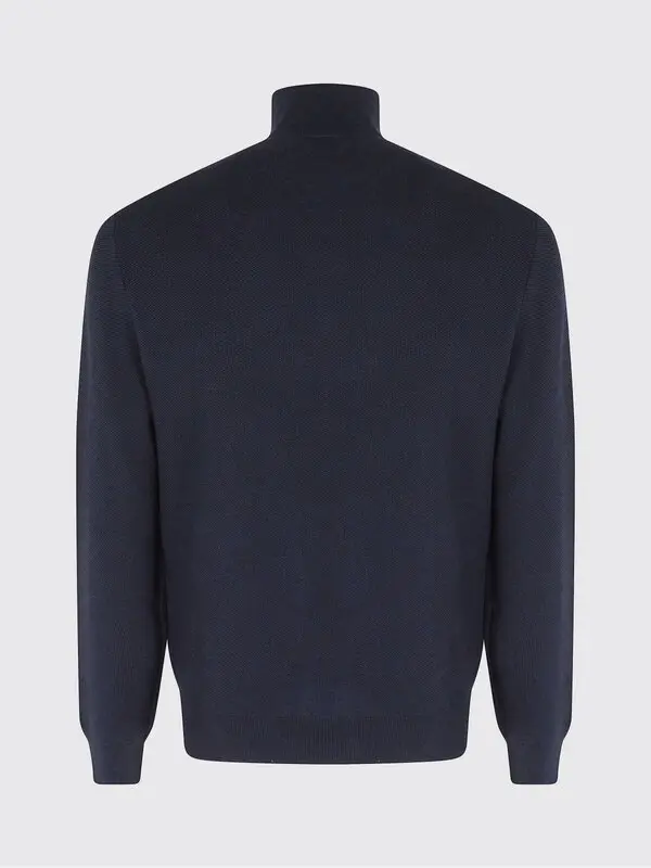 Polo Ralph Lauren Piqué Cotton Half-zip Sweater - Blue