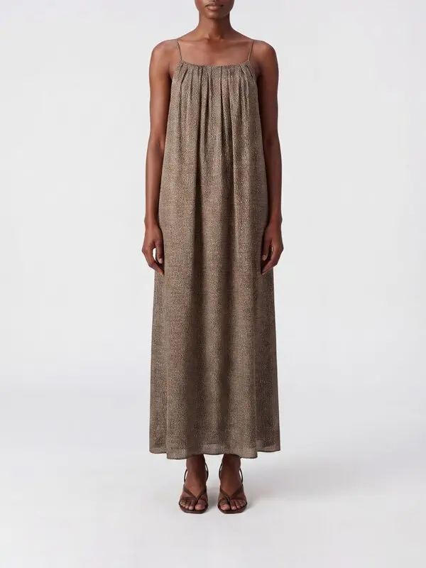 ALYSI Solidcolor Jersey Slip Dress - Brown