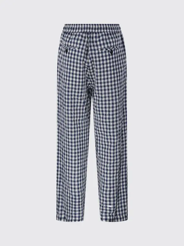 DUNST Jogging Trousers With Vichy Pattern - Blue