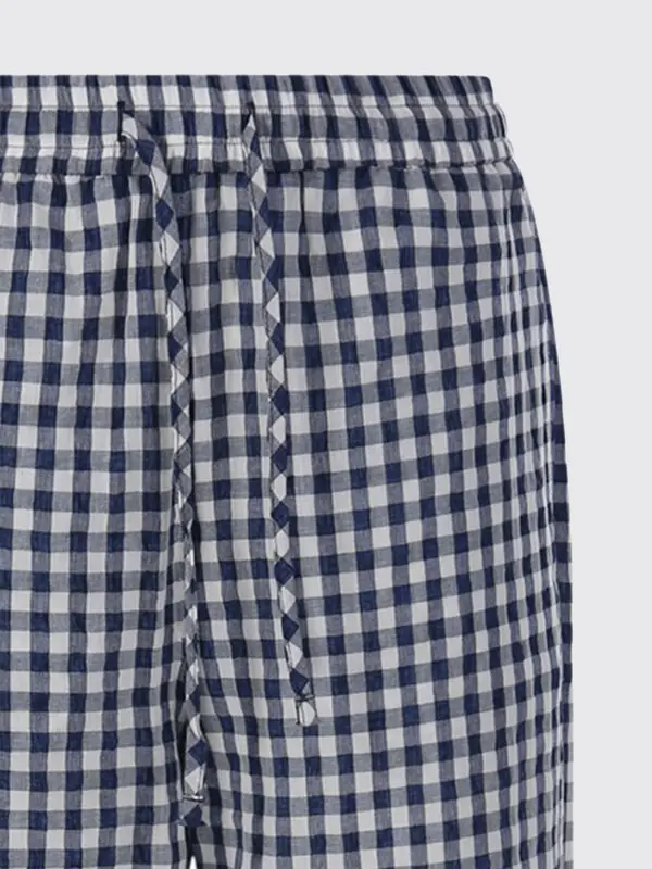 DUNST Jogging Trousers With Vichy Pattern - Blue
