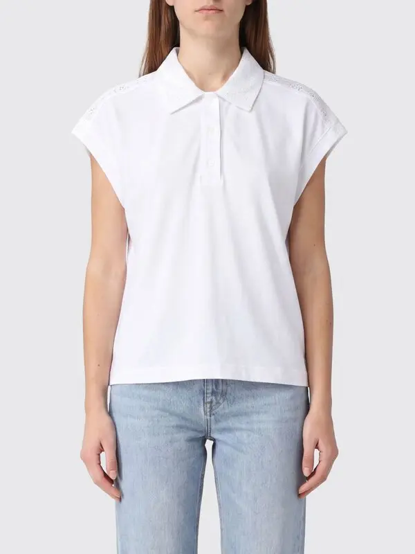 MSGM Lace Trim Polo Shirt