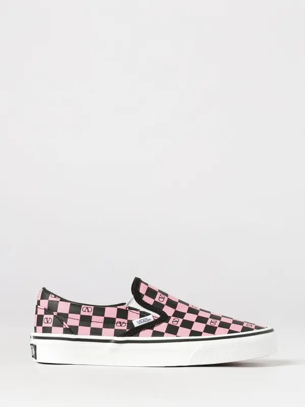 Valentino Garavani X Vans Checkered Monogram Canvas Slip-on Sneakers - Pink
