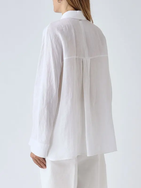 Max Mara Linen Shirt With Classic Collar