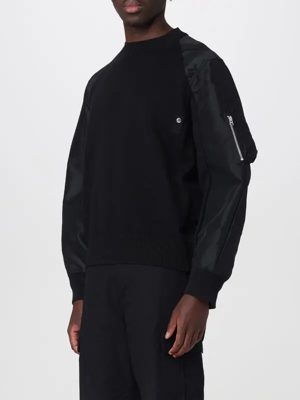 Sacai Cotton & Polyester Blend Crewneck Jumper