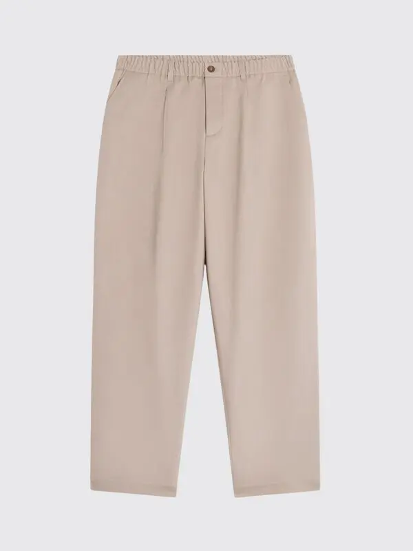 Maison Kitsuné Cotton Blend Trousers - Beige