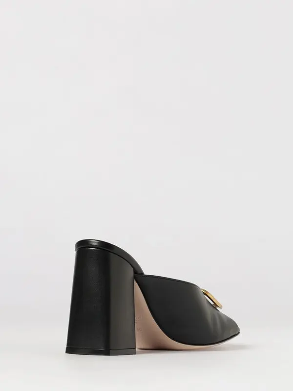 Valentino Garavani Open Toe Block Heel Mules - Black