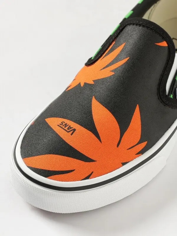 Valentino Garavani X Vans Checkered Floral Print Canvas Slip-on Sneakers - Green
