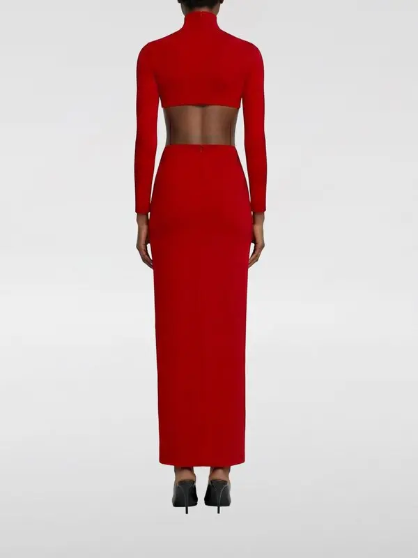 Solace London Long Sleeve Cut Out Gown - Red