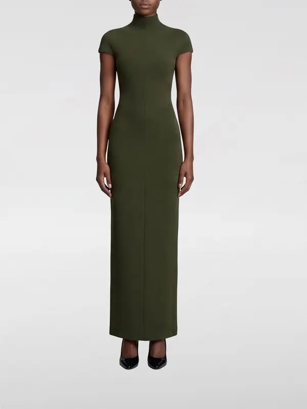 Solace London Maxi Dress With High Neck - Green