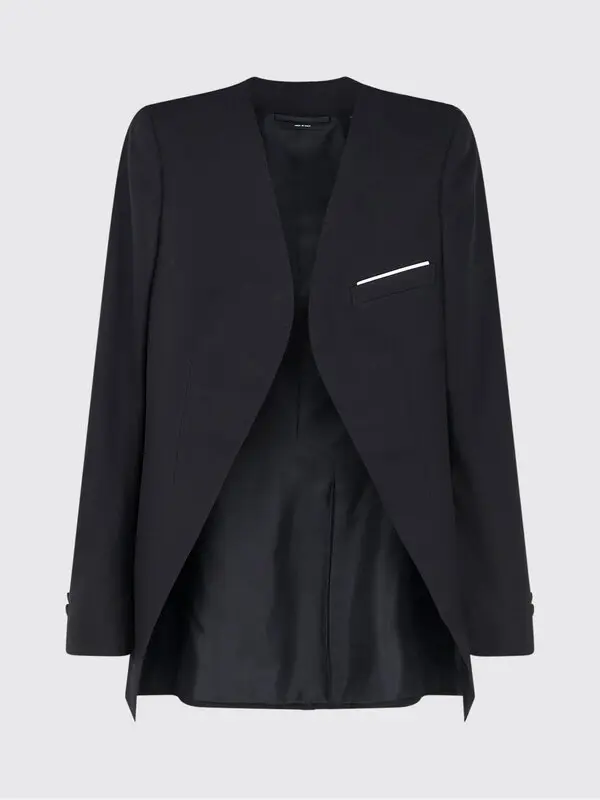 TOM FORD Cropped Wool And Silk Tuxedo Blazer With Padded Shoulders