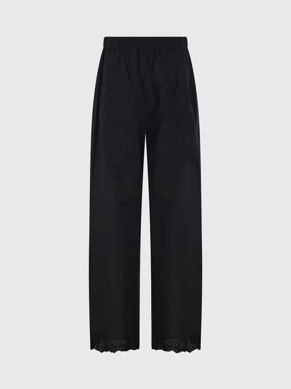 BY MALENE BIRGER Organic Cotton Wide-leg Trousers With Lace Inserts