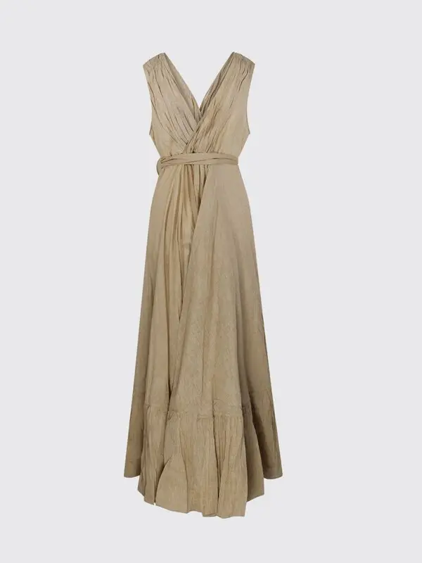 MES DEMOISELLES Sleeveless V-neck Maxi Dress With Flower Appliqu