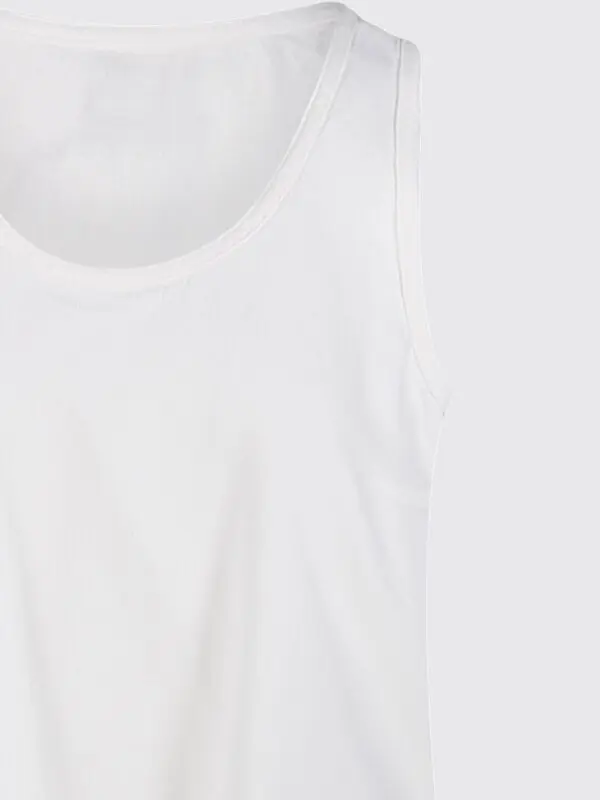 DARKPARK Sleeveless U-neck Top With Fringed Hem