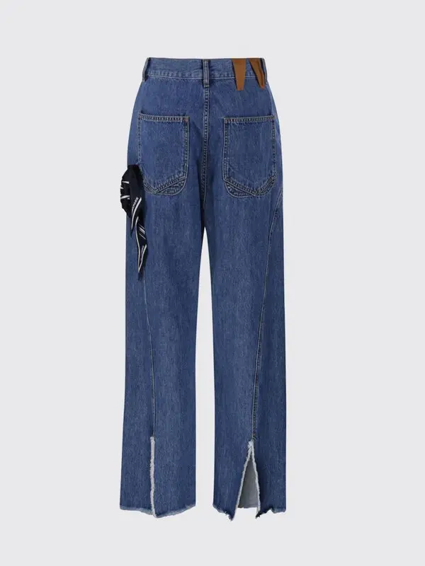 DARKPARK High-waisted Cropped Jeans With Patch Pockets - Blue