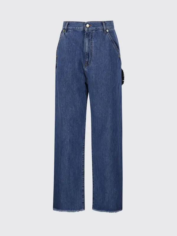 DARKPARK High-waisted Cropped Jeans With Patch Pockets