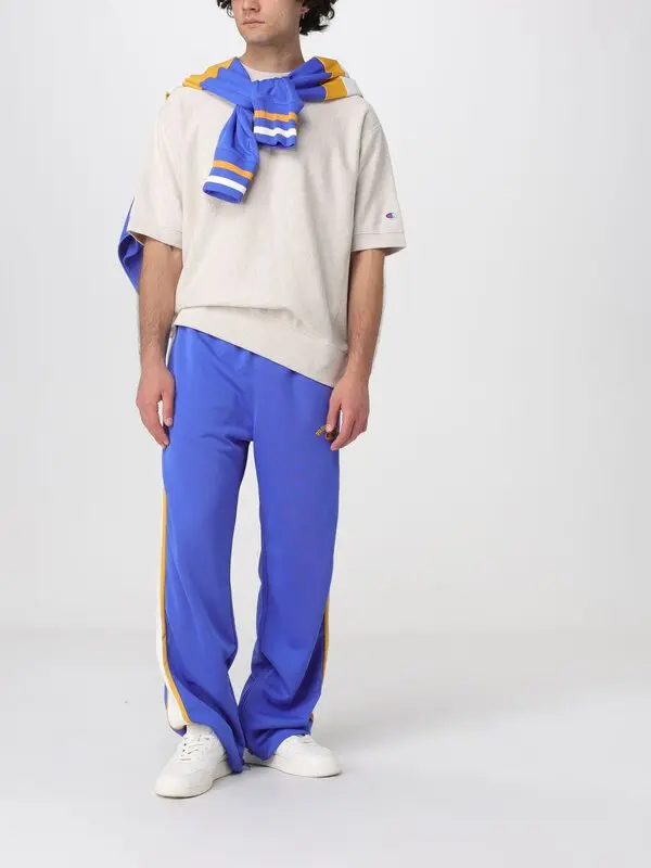 Champion Track Pants With Side Stripe Detail - Blue