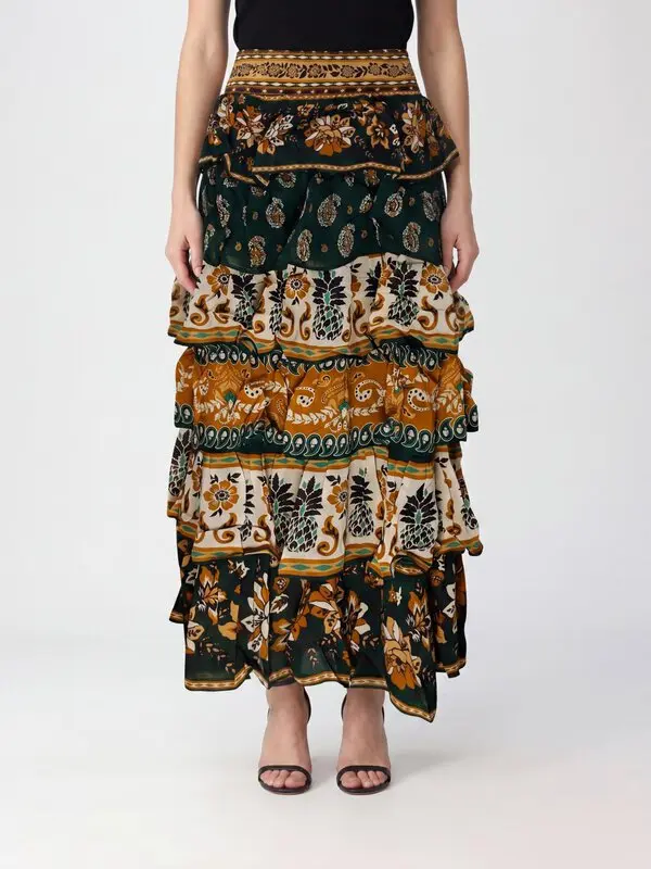 Farm Rio Midi Skirt - Green