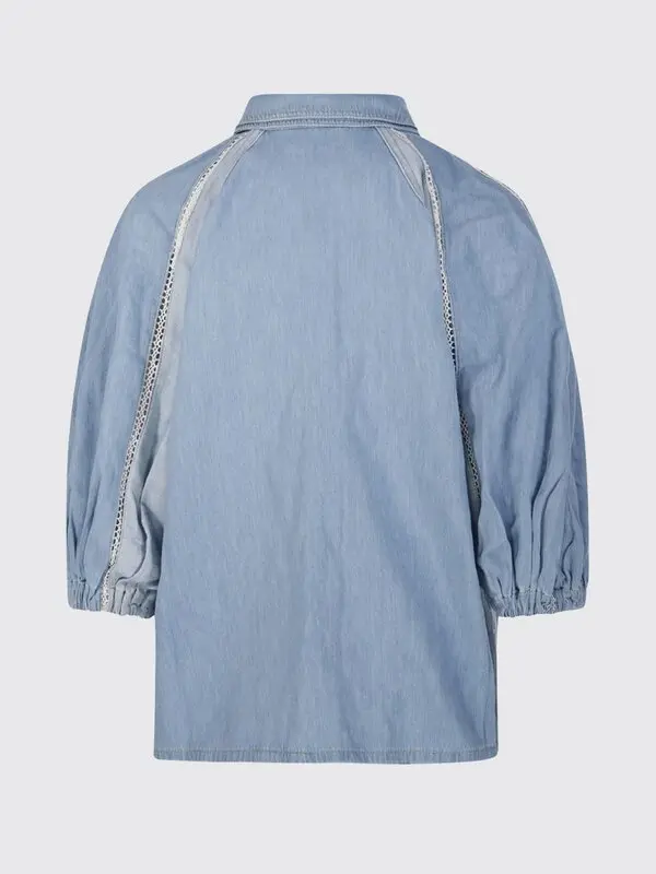 Farm Rio Shirt With Lace Trim