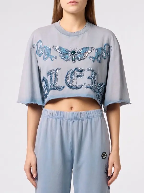 Philipp Plein Cotton T-shirt - Turquoise