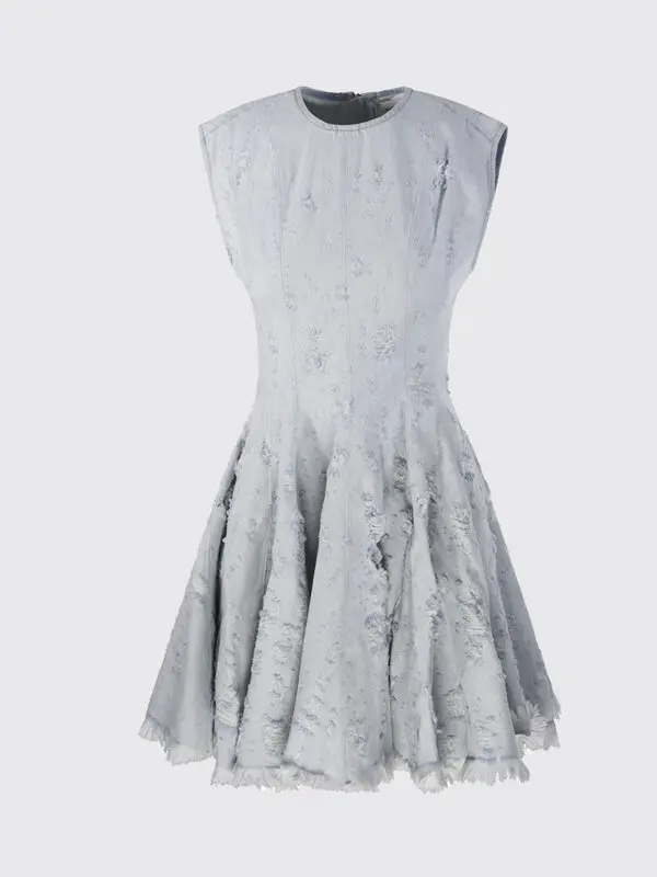 HAIKURE Sleeveless Worn-effect Cotton Denim Mini Dress