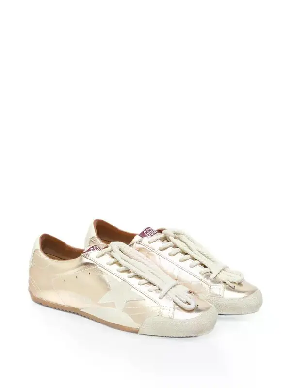 GOLDEN GOOSE True-star Metallic Leather Sneakers - Gold