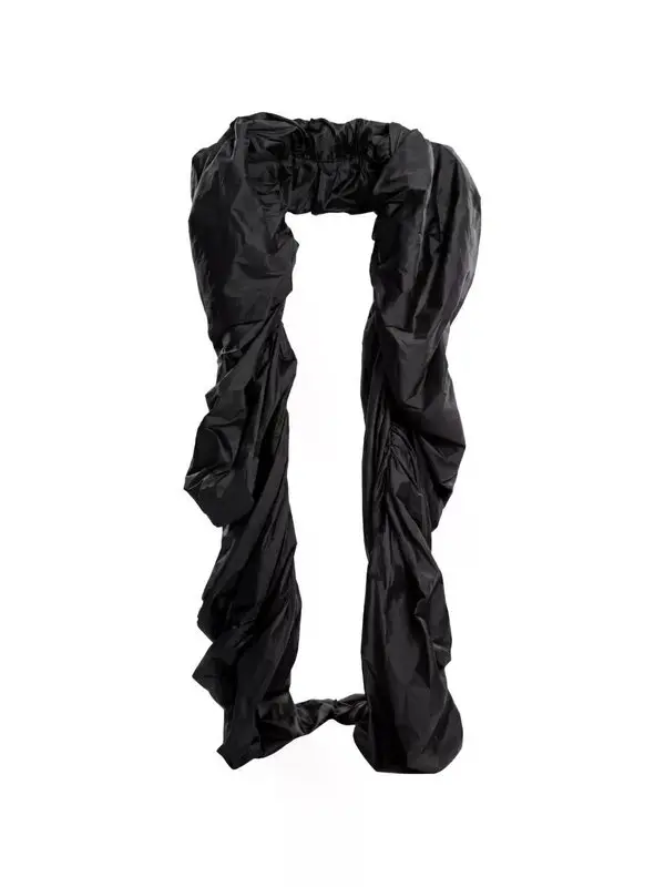 SAIID KOBEISY Oversized Taffeta Cape - Black