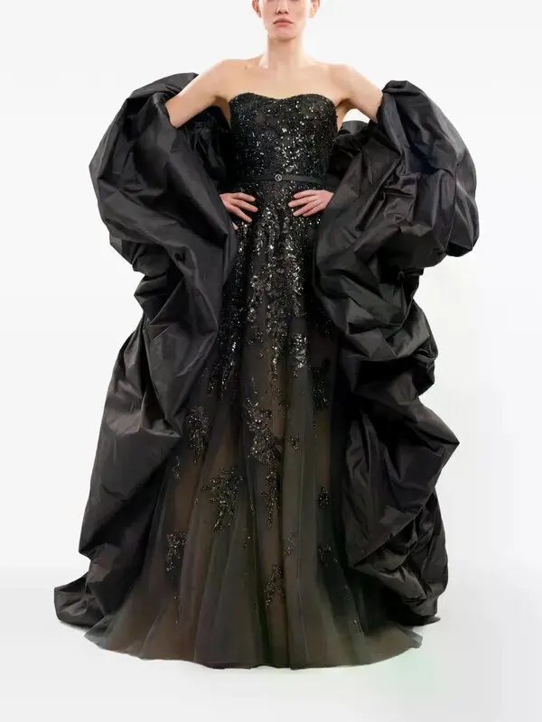 SAIID KOBEISY Oversized Taffeta Cape