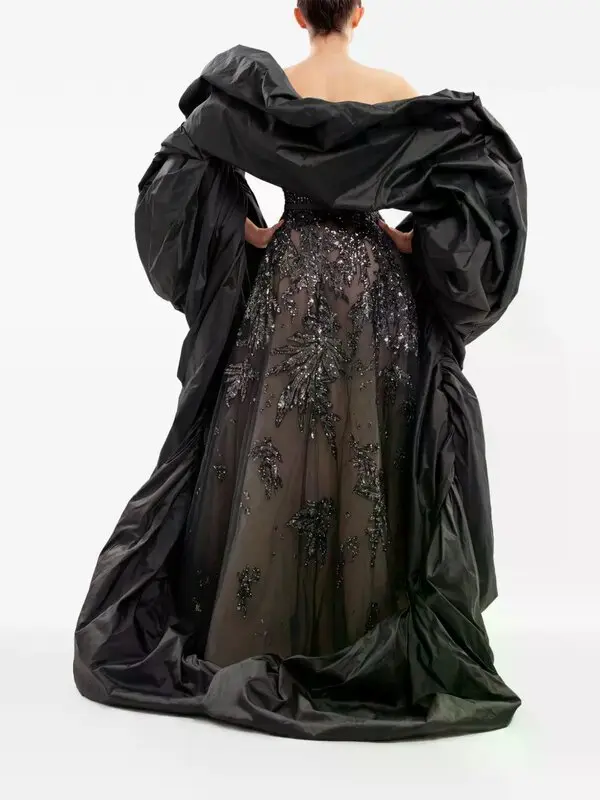 SAIID KOBEISY Oversized Taffeta Cape