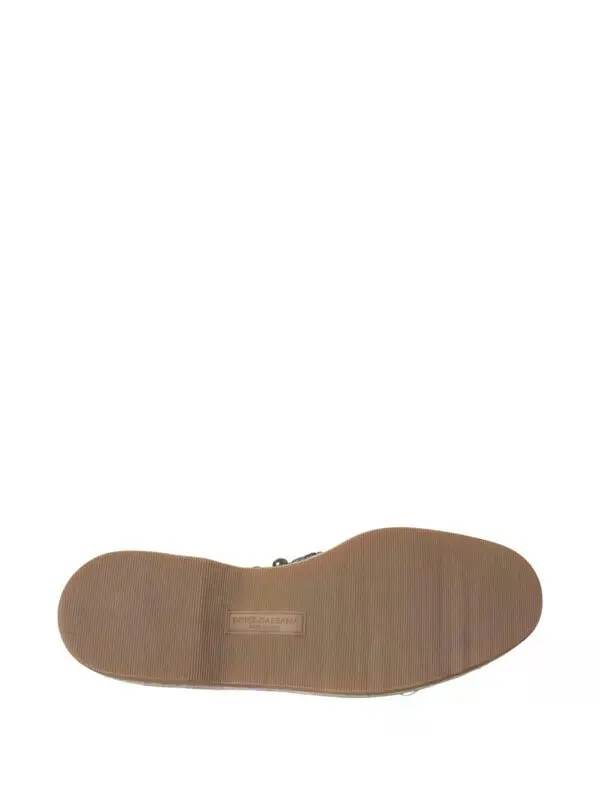 Dolce & Gabbana Studded Leather-trim Loafers
