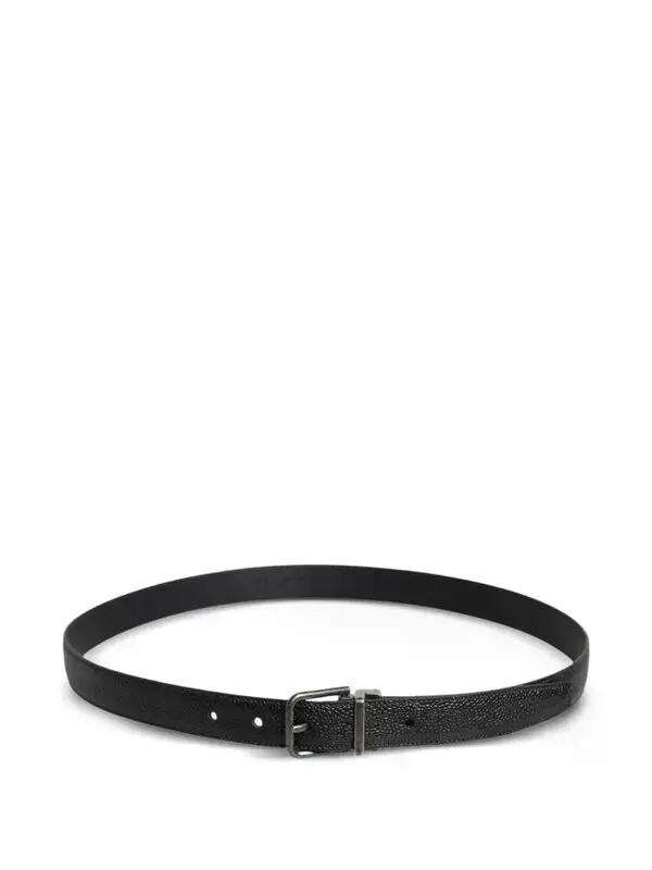 Dolce & Gabbana Leather Belt With Pin Buckle - Black