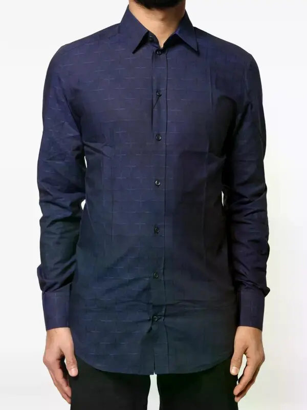 Dolce & Gabbana Gold Check-pattern Shirt