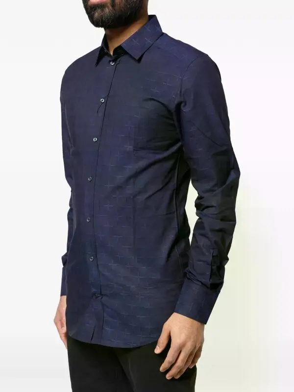 Dolce & Gabbana Gold Check-pattern Shirt