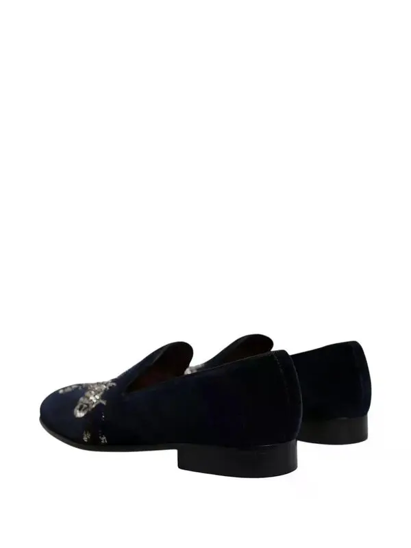 Dolce & Gabbana Embroidered Velvet Loafers