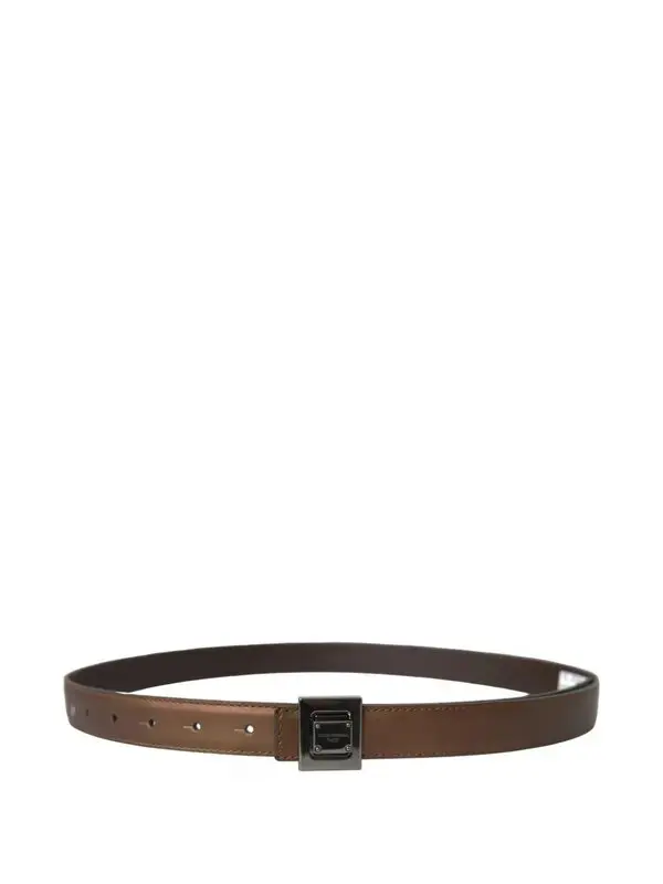 Dolce & Gabbana Logo-plaque Leather Belt