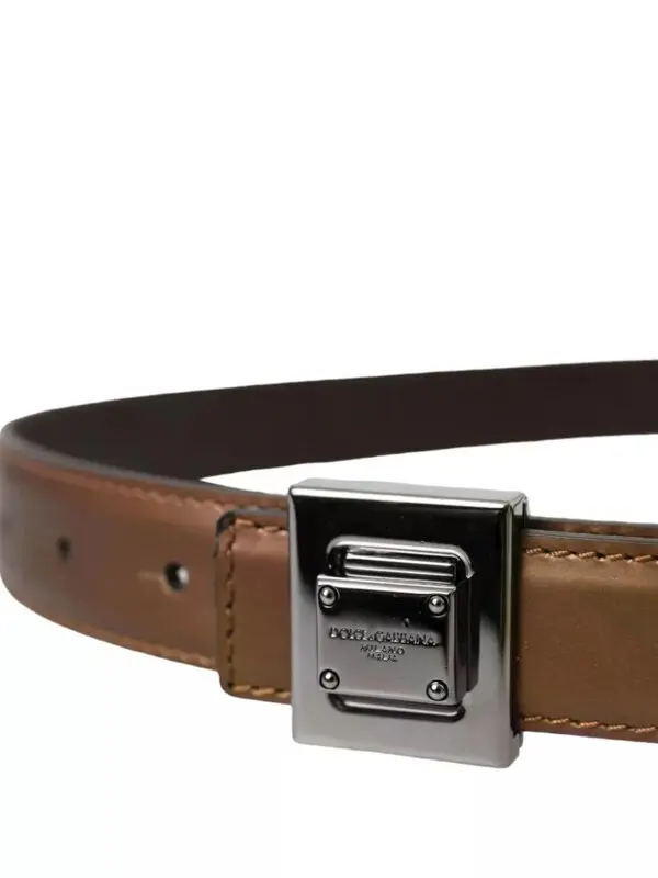 Dolce & Gabbana Logo-plaque Leather Belt