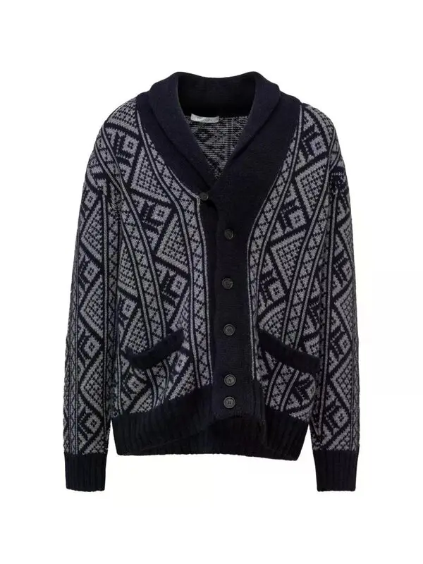 CRUCIANI Fair Isle Shawl-collar Cardigan