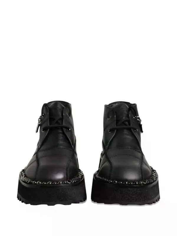 Dolce & Gabbana Quilted Chain-trim Biker Boots