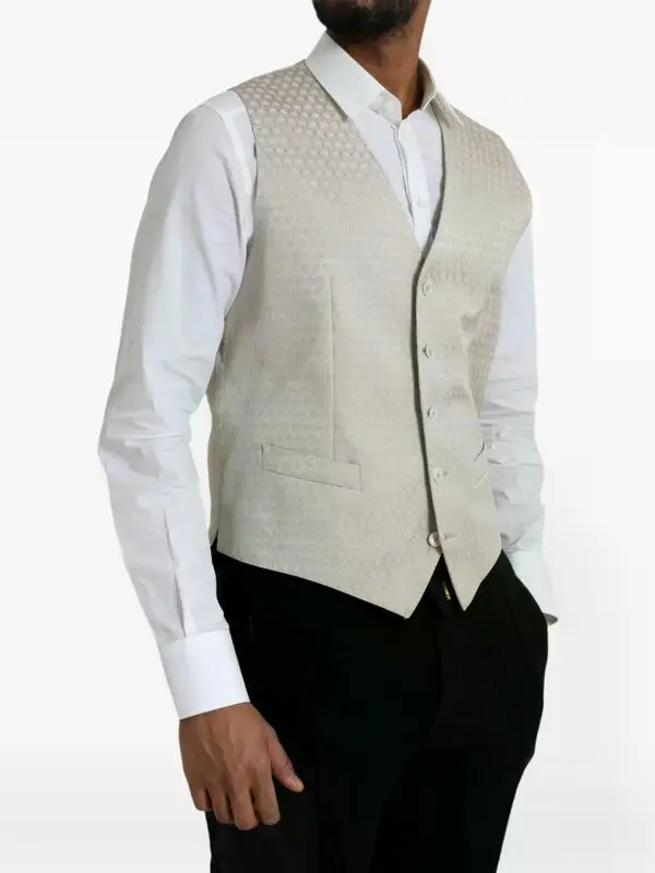 Dolce & Gabbana Geometric-pattern Woven Waistcoat