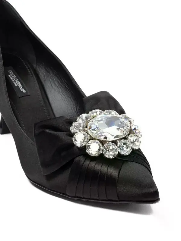 Dolce & Gabbana Crystal-embellished Bow-detail Pumps