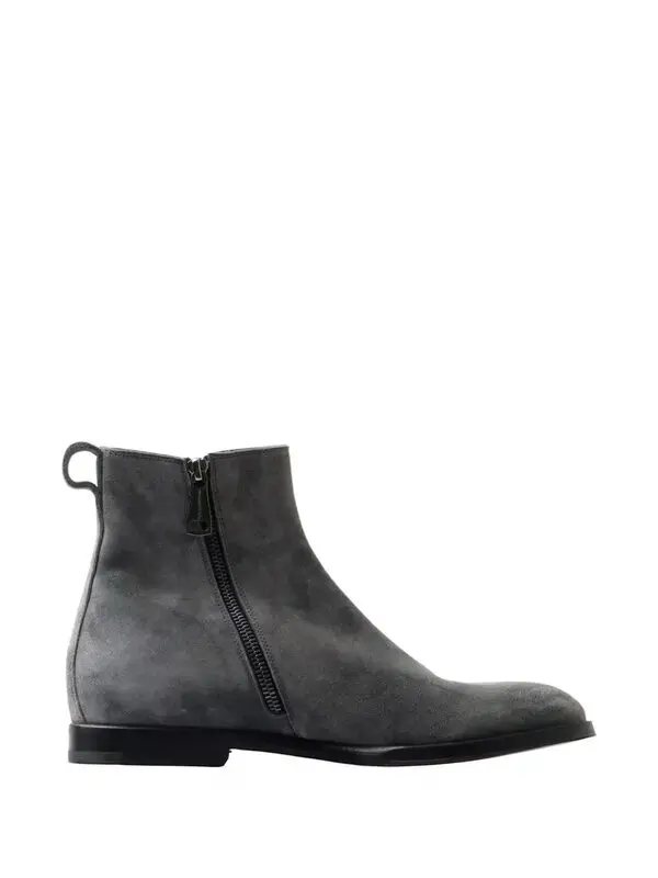 Dolce & Gabbana Suede Zip-up Ankle Boots
