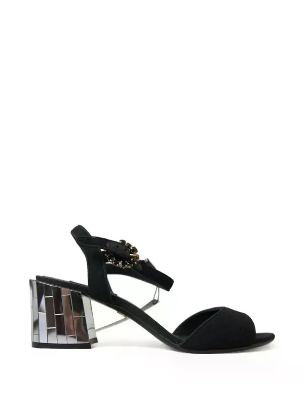 Dolce & Gabbana Crystal-embellished Mirror-effect Sandals