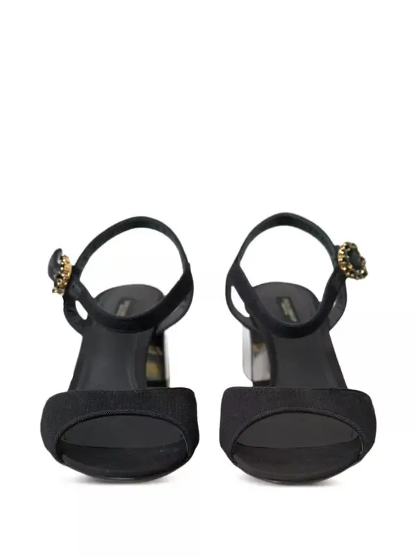 Dolce & Gabbana Crystal-embellished Mirror-effect Sandals