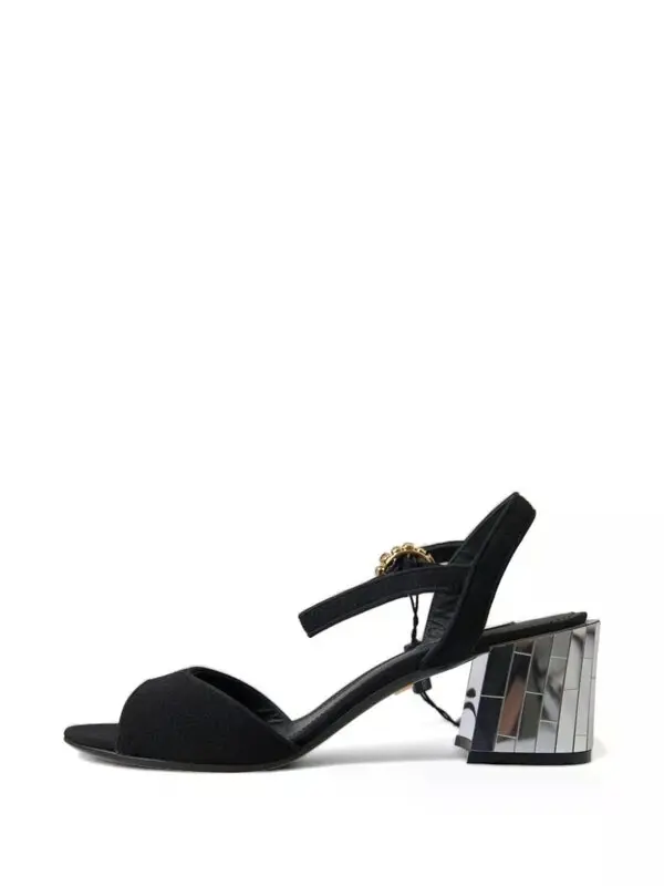 Dolce & Gabbana Crystal-embellished Mirror-effect Sandals